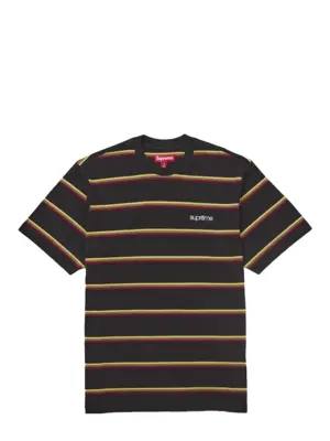 Supreme Stripe Short Sleeve Top - Black