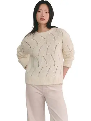 Everlane Pointelle Sweater - Bone