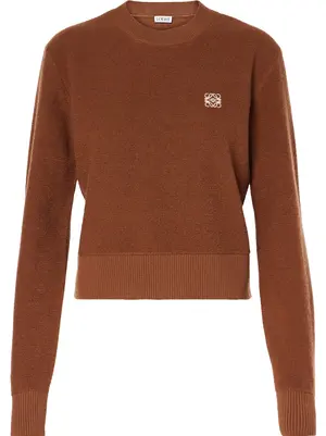 Loewe Anagram Wool Sweater - Brown