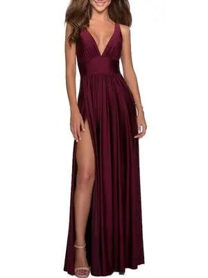 LABOMME Empire Waist Gown - Dark Berry