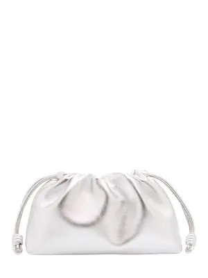 Loewe Flamenco Metallic Leather Shoulder Bag - Silver