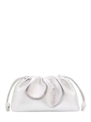 Loewe Flamenco Metallic Leather Shoulder Bag - Silver