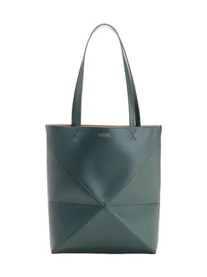 Loewe Puzzle Fold Medium Tote Bag Green