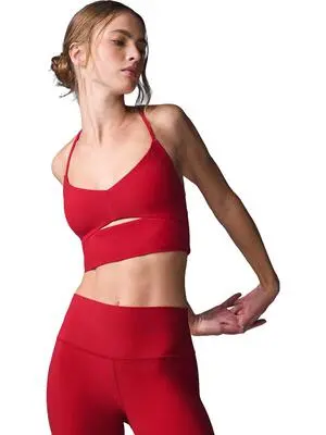 Alo Yoga Soft Highlight Bra Bold Red