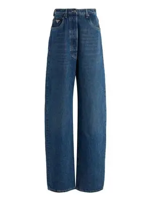 Prada High-rise Wide-leg Jeans - Medium Wash