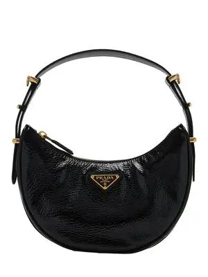 PRADA Arqué Patent Leather Shoulder Bag