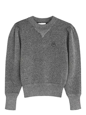 Isabel Marant Kelaya Logo Knitted Jumper - Silver
