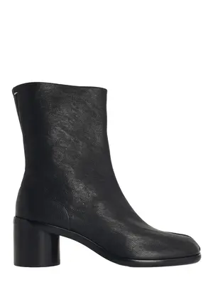 MAISON MARGIELA Leather Tabi Ankle Boots - Black