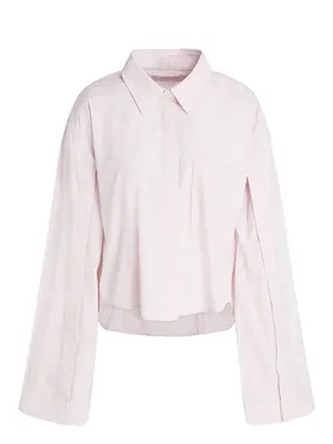 Victoria Beckham Cotton-blend Poplin Shirt - Pastel Pink