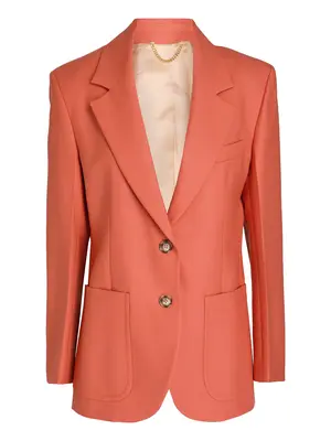 Victoria Beckham Twill Blazer - Papaya