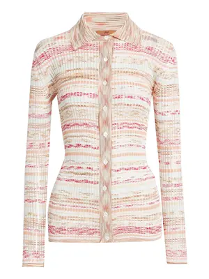 Missoni Missoni Spacedyed Pointelle-Knit Shirt Pink