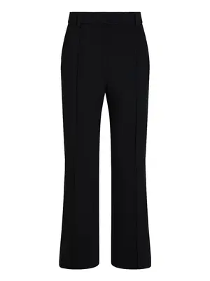 Victoria Beckham Crepe Flared Pants - Black