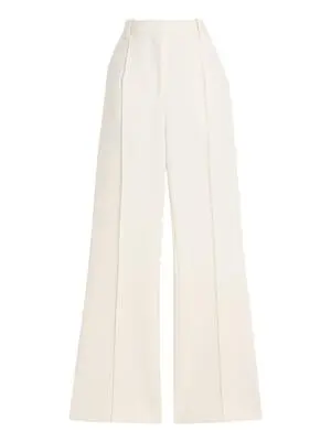 Victoria Beckham Crepe Flared Pants - Ivory