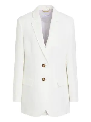 Alberta Ferretti Linen Blazer - White