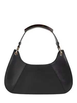 Alberta Ferretti Alberta Ferretti Leather Shoulder Bag Black