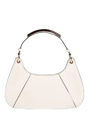 Alberta Ferretti Alberta Ferretti Leather Shoulder Bag Ivory