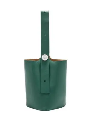 Loewe LOEWE Large Pebble Bucket Bag Evergreen