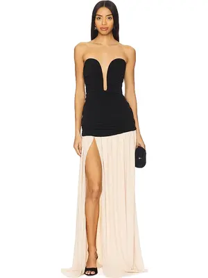 LOVERS AND FRIENDS Ari Gown - Black & Ivory