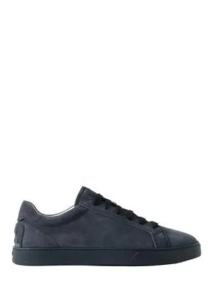 TOD'S Allacciata Cassetta Rubber-trimmed Suede Sneakers - Blue