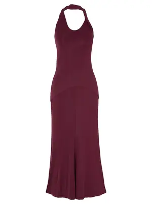 Tove Luella Gathered Maxi Dress - Burgundy - 50% Off | Editorialist