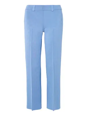 HIGH SPORT Nsfw Jules Checked Jacquard-knit Slim-leg Pants - Blue
