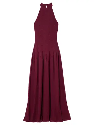 Escvdo Cayo Open-knit Cotton Maxi Dress - Red
