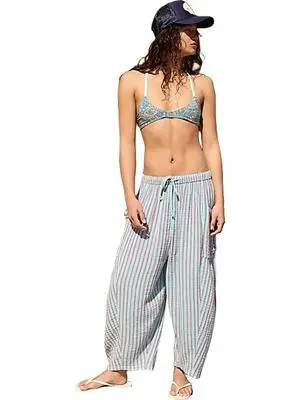 Free People Quinn Striped Pants - Prep Rouge Combo