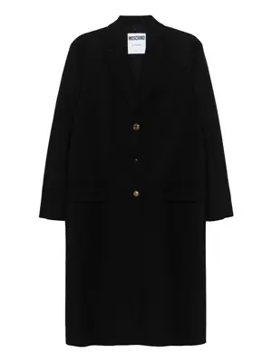 Moschino Single-breasted Tailored Coat - Black
