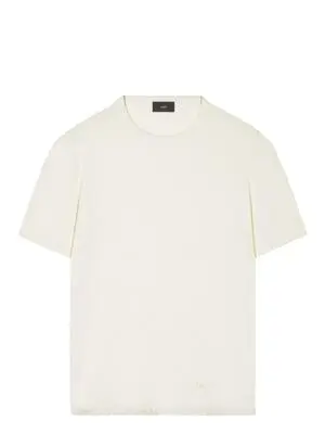 Alanui Linen Knitted T-shirt - Neutrals
