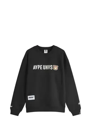 A BATHING APE Aape Unvs Dog Sweatshirt - Black