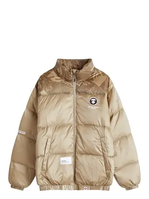 A BATHING APE Camo Down Jacket - Dark Beige