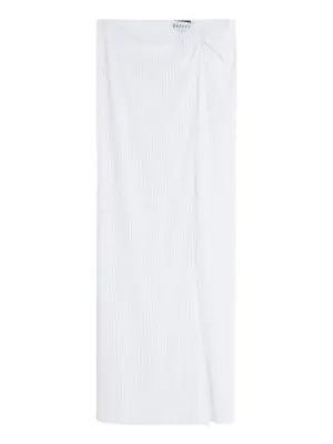 AMIR SLAMA X Jade Picon Openwork Beach Skirt - White