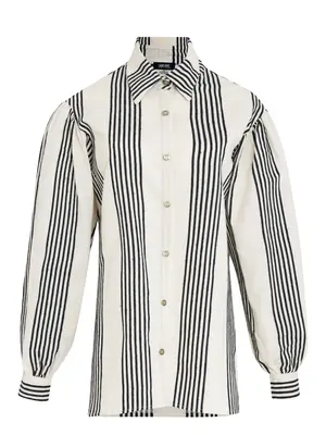 AMIR SLAMA Striped Button-Down Shirt