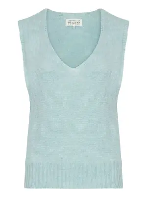 MAISON MARGIELA Knitted Top - Blue