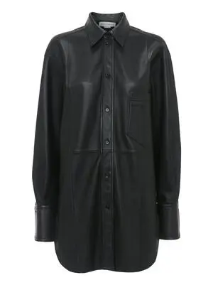 Victoria Beckham Leather Shirt - Black