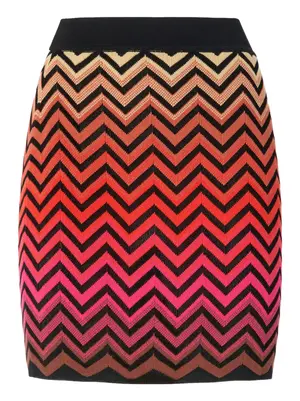 Missoni Zigzag-pattern Degradé Mini Skirt - Orange