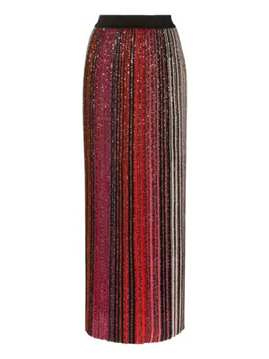 Missoni Sequin-embellished Striped Maxi Skirt - Black