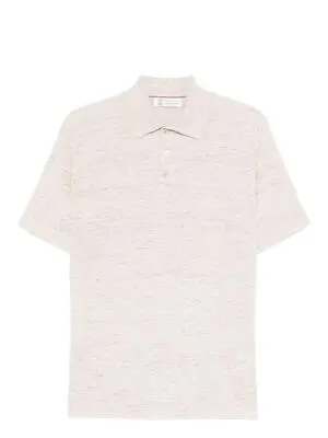 Brunello Cucinelli Fine-knit Polo Shirt - Neutrals