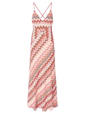 Missoni Zigzag-pattern Maxi Dress - Neutrals