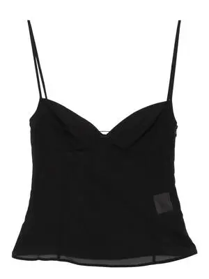 ST. AGNI Sweetheart Neck Tank Top - Black