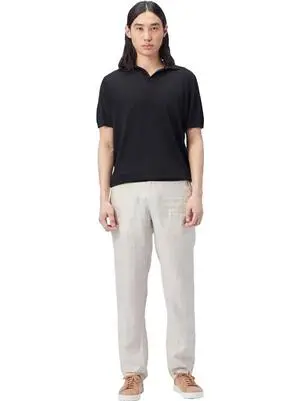 Gobi Cashmere Silk Cashmere Polo Shirt Black