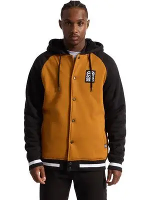 ECKO UNLTD. Baseball Faux Shearling Varsity Jacket - Tims