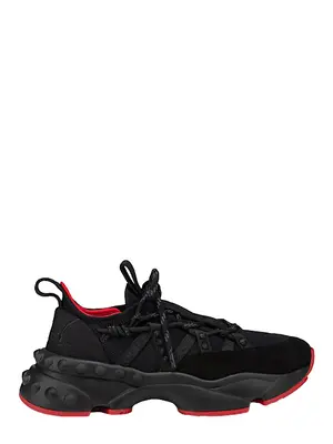 CHRISTIAN LOUBOUTIN Trailnrun Donna Leather Sneakers - Black