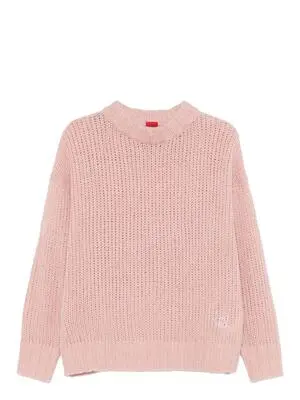 Hugo Open-knit Sweater - Pink