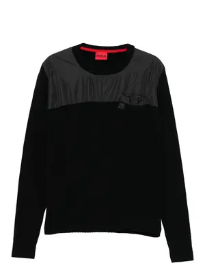 Hugo Panelled Sweater - Black