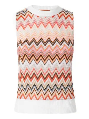 Missoni Zigzag-pattern Tank Top - Pink
