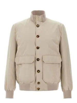 Brunello Cucinelli Water-repellent Bomber Jacket - Neutrals