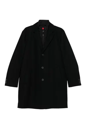 Hugo Single-breasted Coat - Black