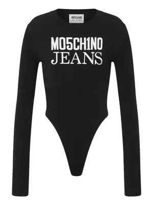 Moschino Logo-print Bodysuit - Black