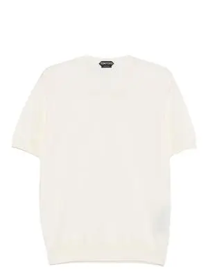 TOM FORD Knitted T-shirt - Neutrals
